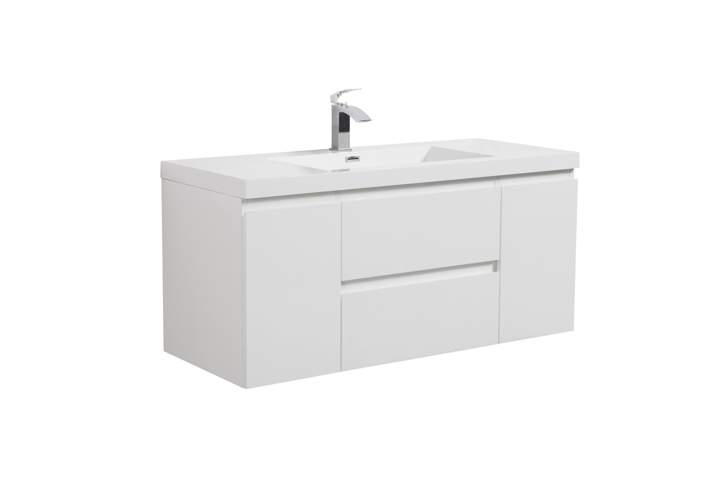 Adelaide 48"S Gloss White Bathroom Vanity | Vanity Shop